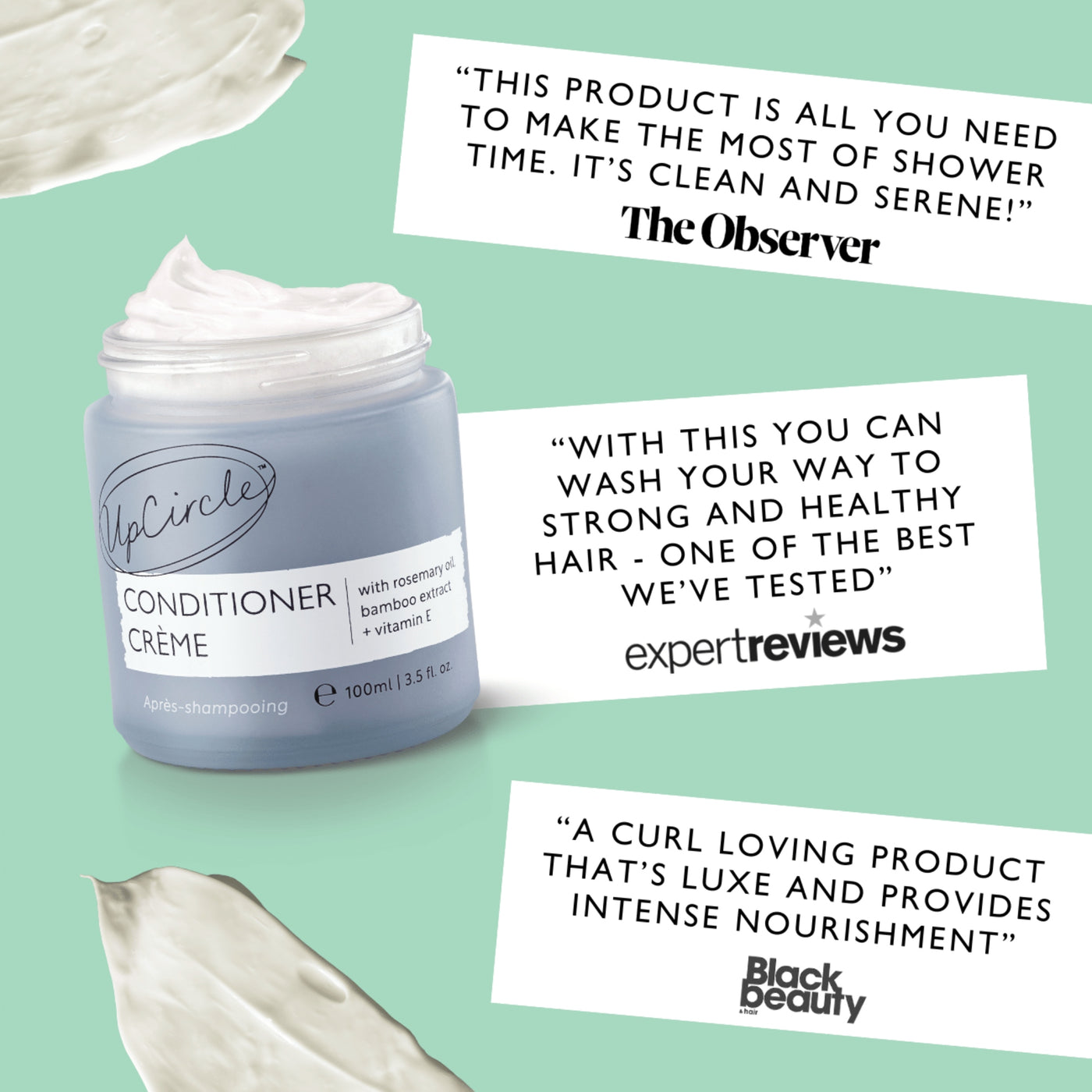 UpCircle Conditioner Crème with Rosemary Oil + Bamboo Extract 100ml ...