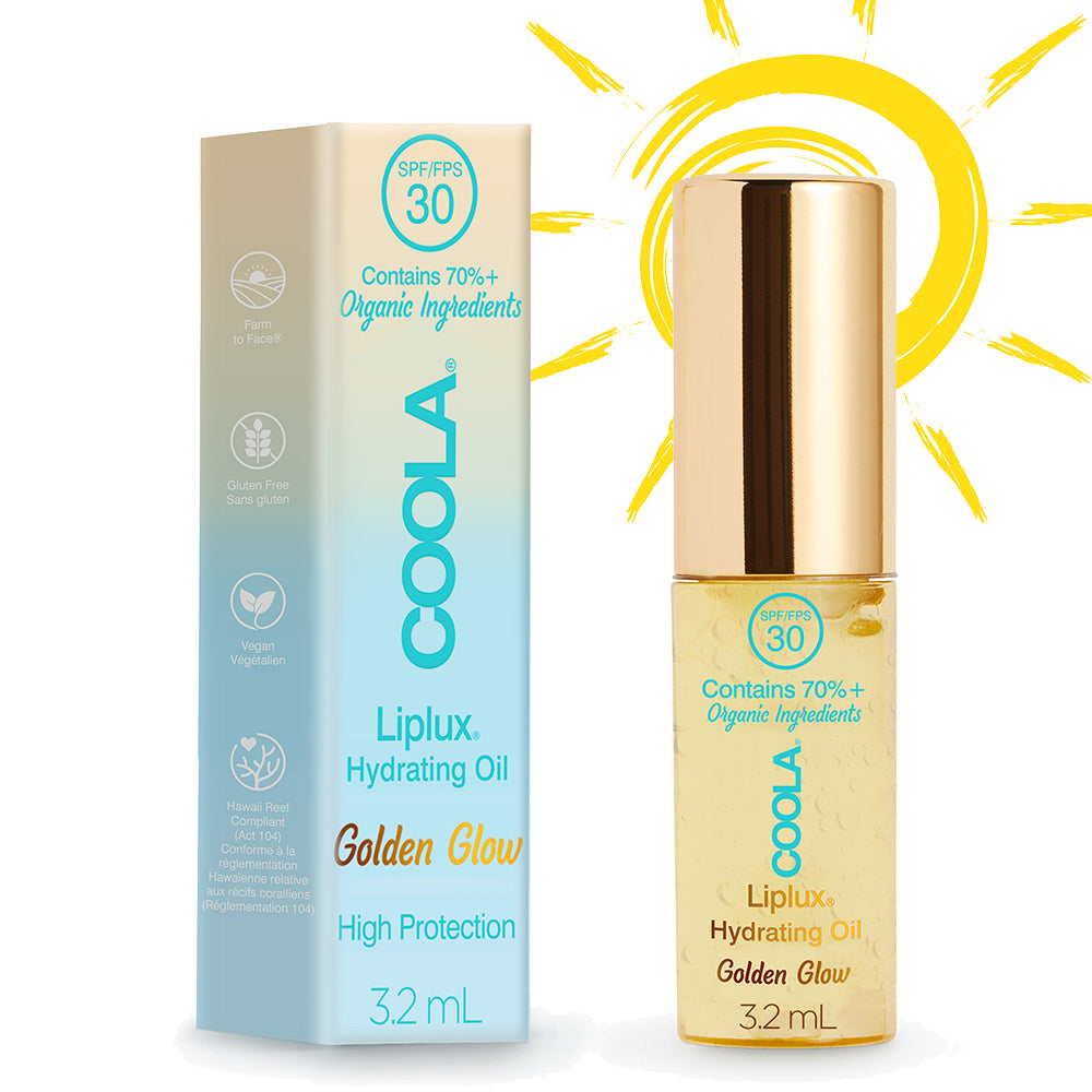 COOLA Classic Liplux® Organic Hydrating Lip Oil Sunscreen SPF30 BBE 03 ...