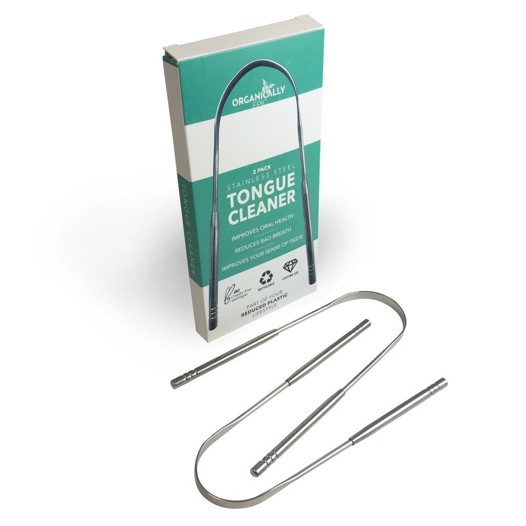 Organically Epic - 2 x Tongue Cleaner Stainless Steel — UOrganic